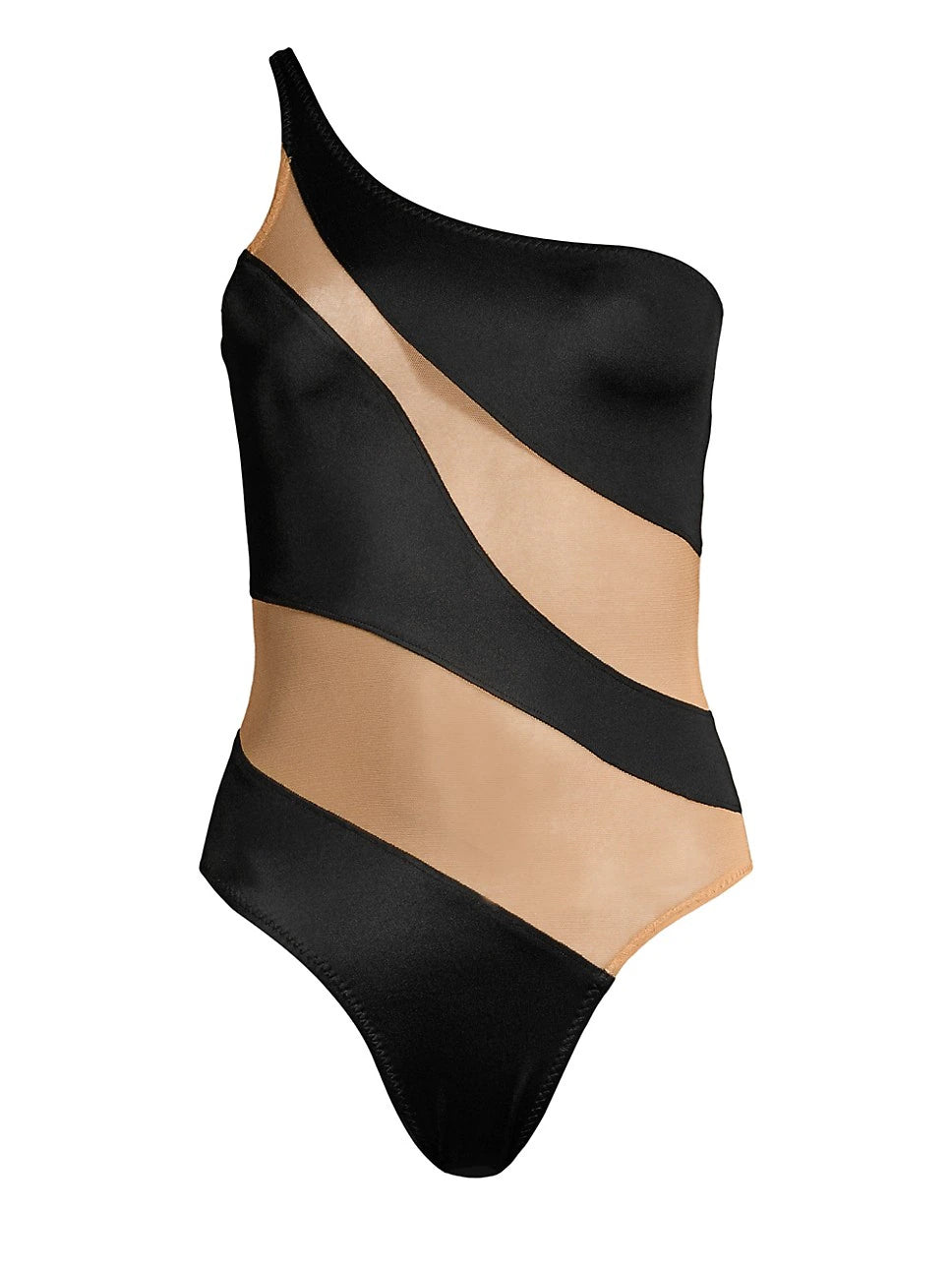 Norma Kamali Snake Mesh Mio Illusion One-Piece Swimsuit – Clutch