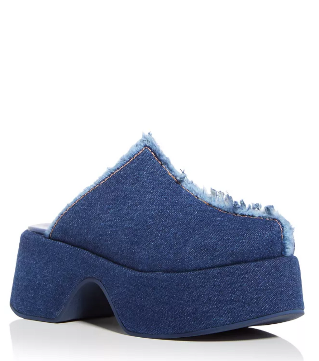 FARM Rio Women's Denim Platform Wedge Clogs – Clutch