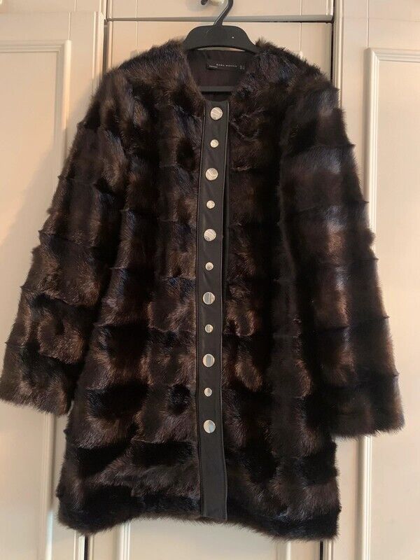 ZARA Brown Faux Fur Jacket – Clutch